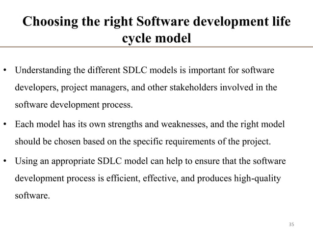 Software development life cycle (SDLC) Models | PPTX