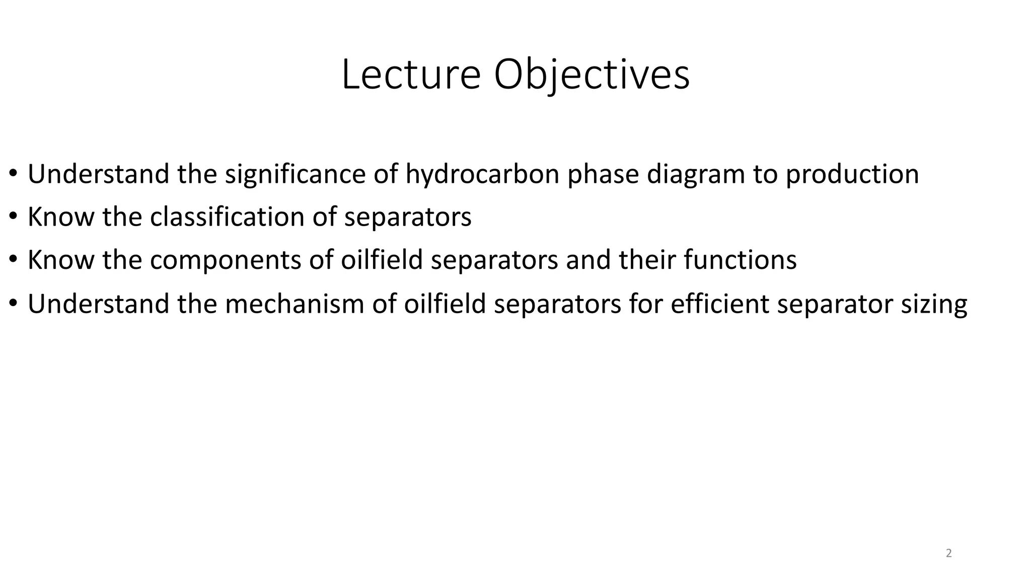 Lecture 2 -Separators of oil and gas systems | PDF
