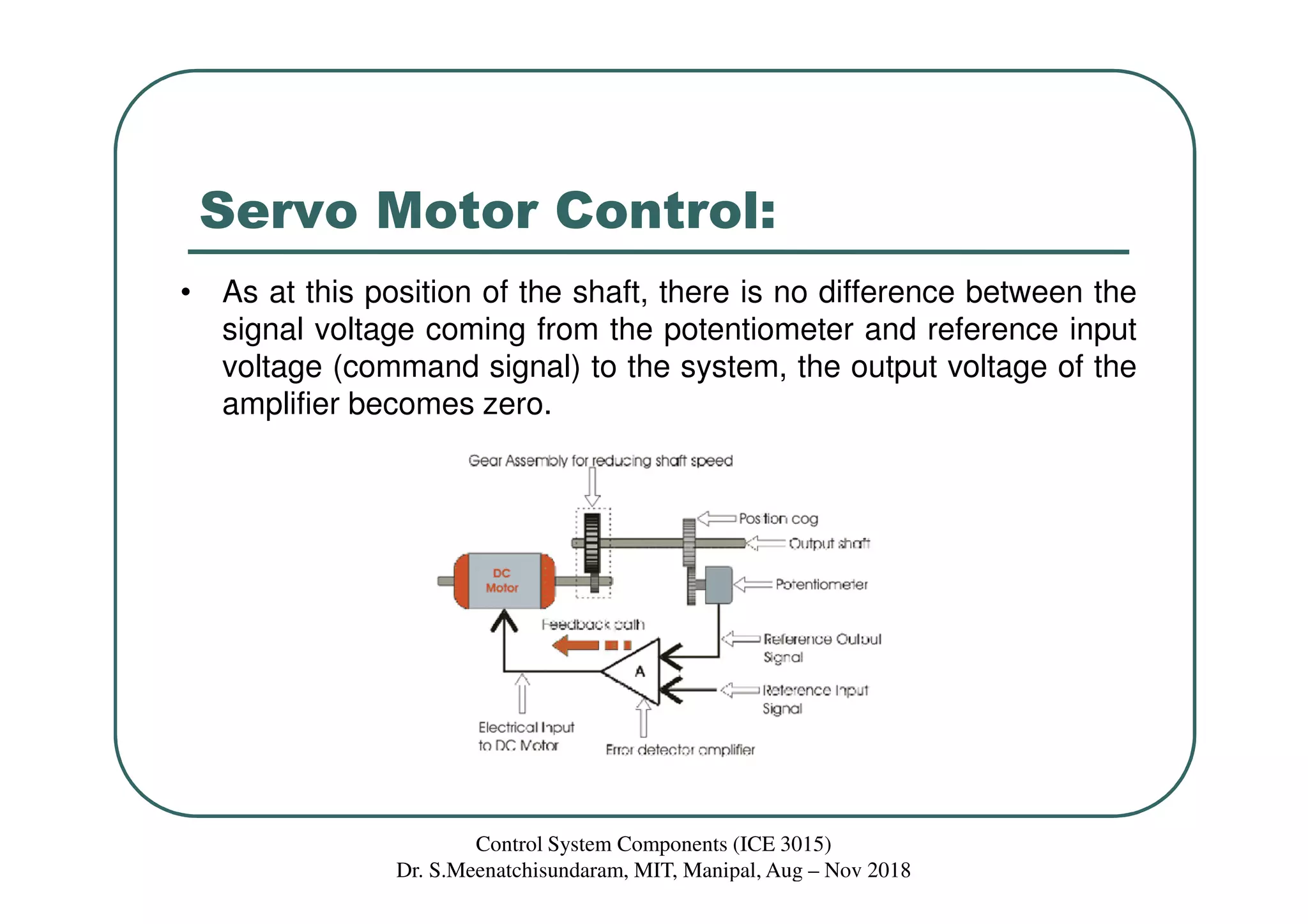 Lecture 2 Servomotors - Basics & Working | PDF