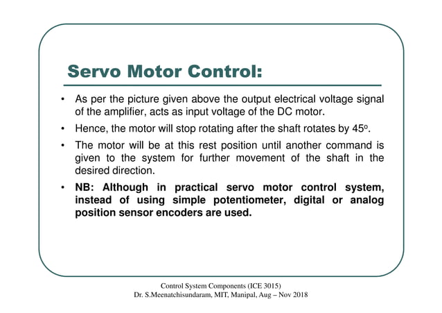 Lecture 2 Servomotors - Basics & Working | PDF
