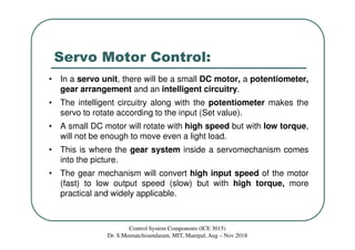 Lecture 2 Servomotors - Basics & Working | PDF