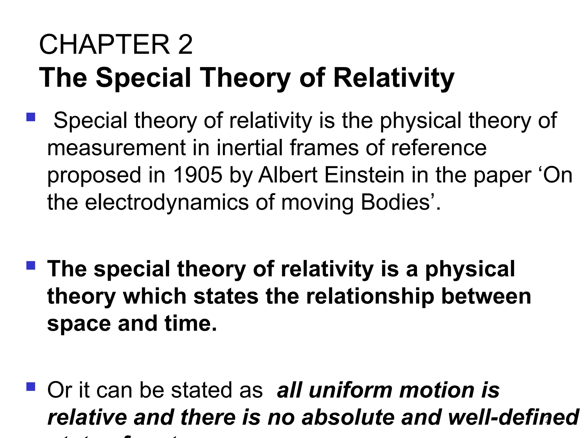 LECTURE_2-Special Theory of Relativity NEW .pptx