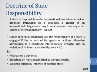 Lecture 2 - State Resp 1-1Introduction to International Law- State ...