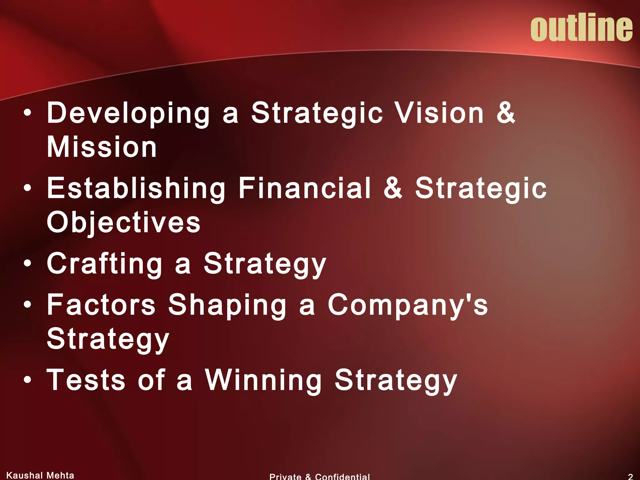 Lecture 2 the 3 strategy making tasks | PPT