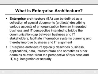 Lecture 2: The Concept of Enterprise Architecture | PDF