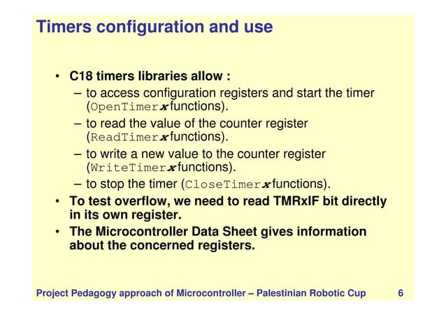 Lecture 2 timers, pwm, state machine IN PIC | PDF