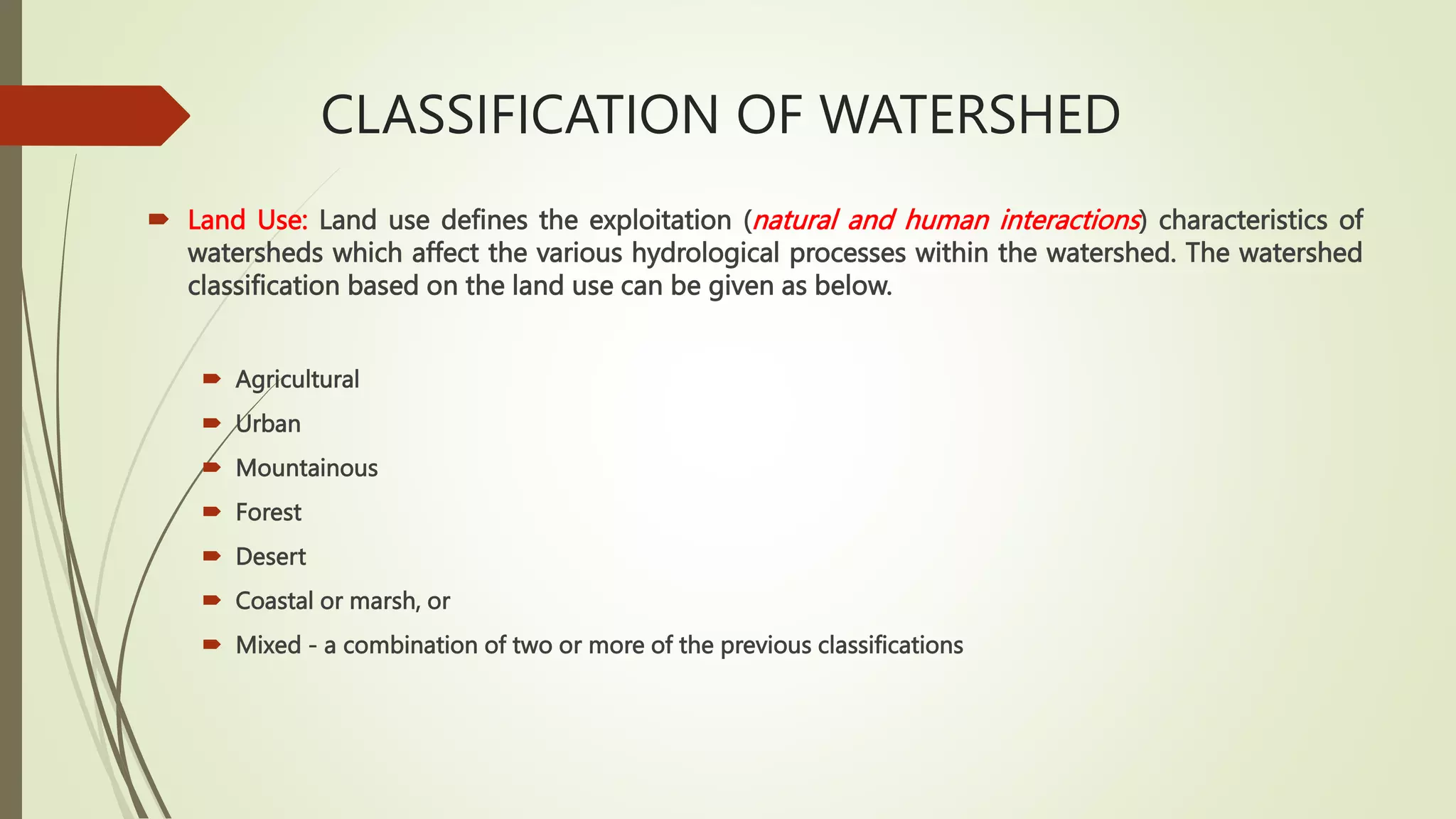Lecture 2 Watershed Classification And Measurements Pptx