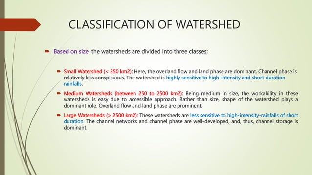 LECTURE 2- WATERSHED CLASSIFICATION AND MEASUREMENTS.pptx | Geology | Science