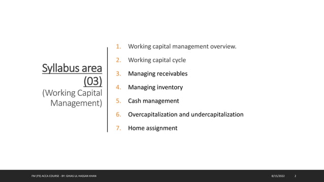 Lecture 2 - Working Capital Management.ppsx