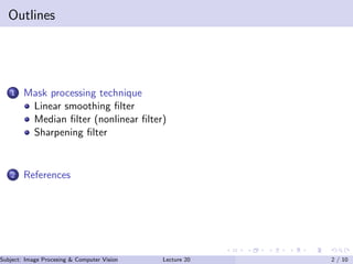 Linear Smoothing, Median, and Sharpening Filter | PDF | Technology & Computing