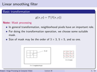 Linear Smoothing, Median, and Sharpening Filter | PDF | Technology & Computing