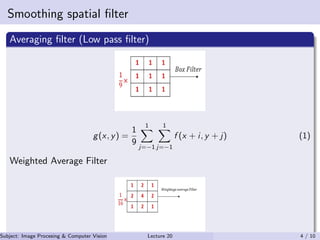 Linear Smoothing, Median, and Sharpening Filter | PDF