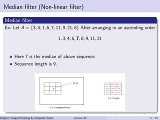 Linear Smoothing, Median, and Sharpening Filter | PDF | Technology & Computing