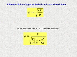 Siphon pipe and water hammer in pipes effects | PPT