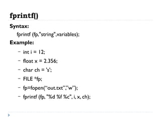 Lecture 20 - File Handling | PPT | Programming Languages | Computing
