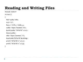 Lecture 20 - File Handling | PPT | Programming Languages | Computing