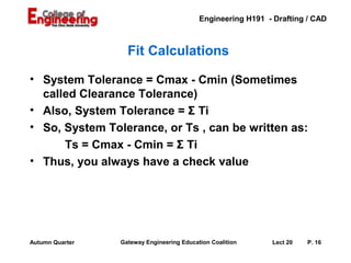 Lecture 20 fits and tolerances | PPT