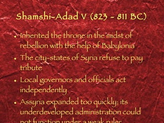 Lecture 20 neo-assyrian empire (b) | PPT