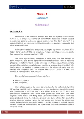 Lecture 20- Manufacturing of Phosphorous P4.pdf