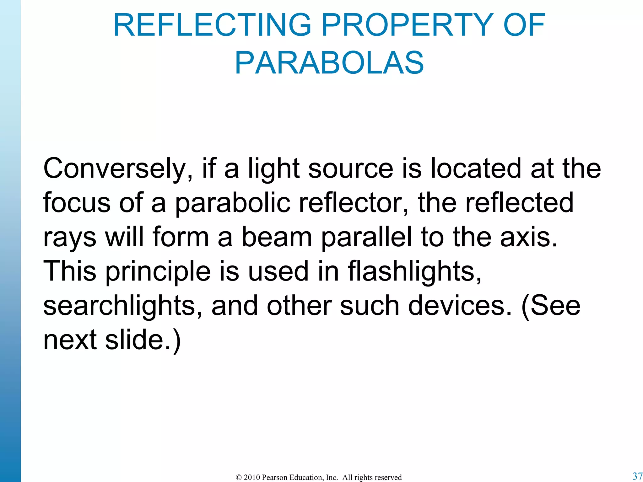 Lecture 20 section 10-2 - the parabola | PPTX
