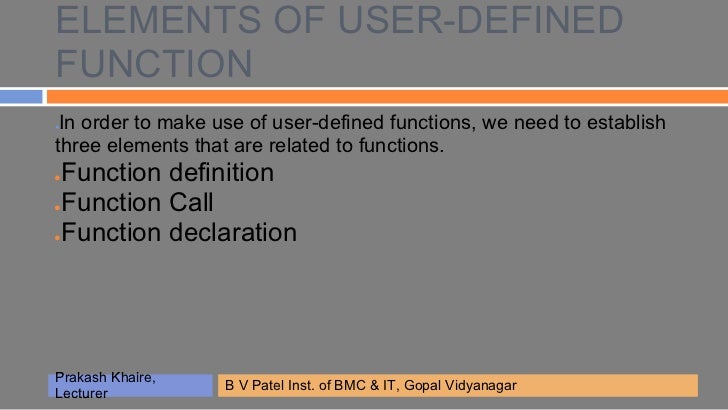 Lecture20 user definedfunctions.ppt