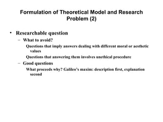 Practical Issues in Social Research Methods | PPT | Science