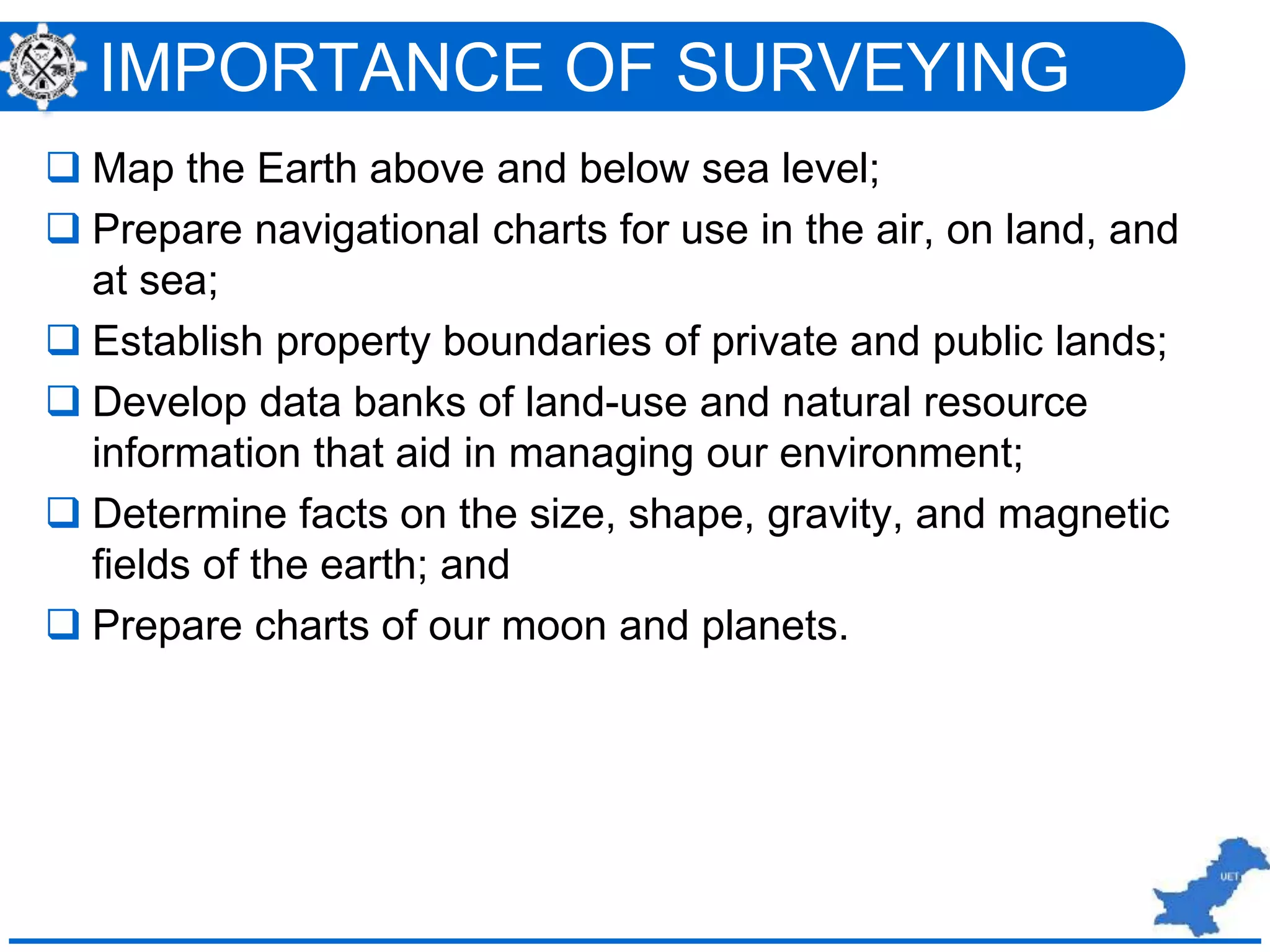 Lecture 01 introduction of surveying | PPTX