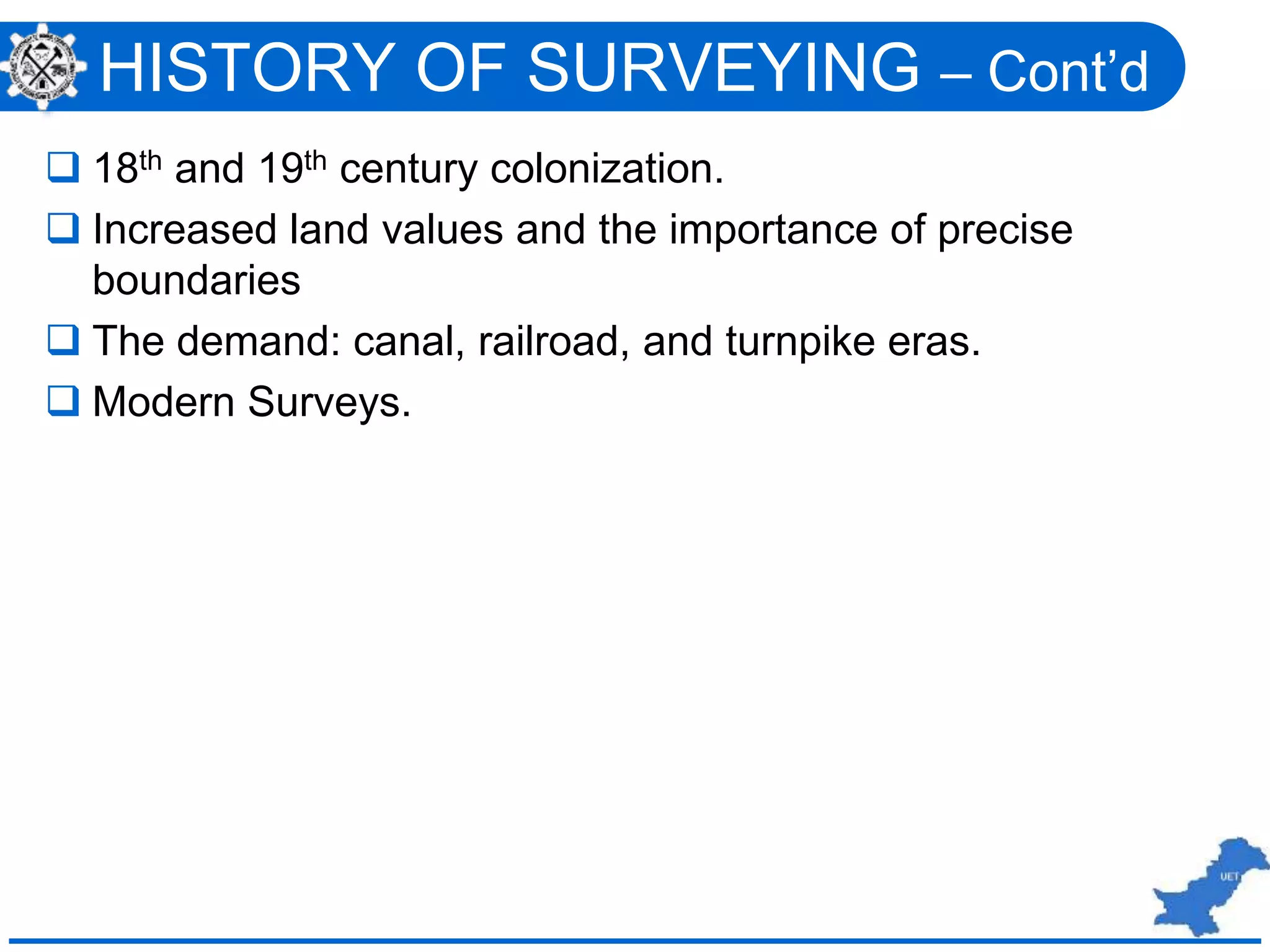 Lecture 01 introduction of surveying | PPTX