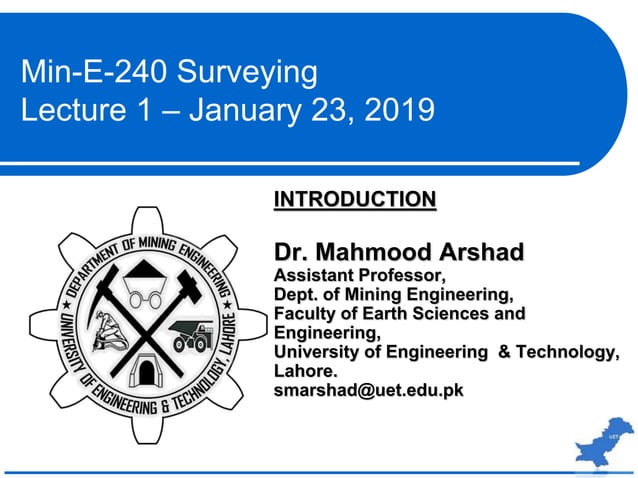 Lecture 01 introduction of surveying | PPTX