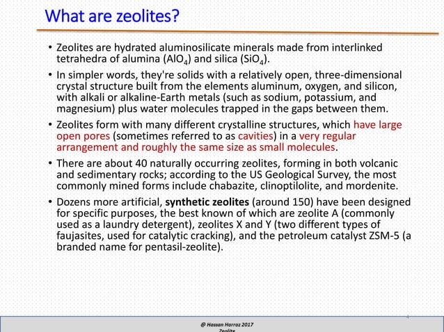 Zeolite and its uses | PPTX | Chemistry | Science
