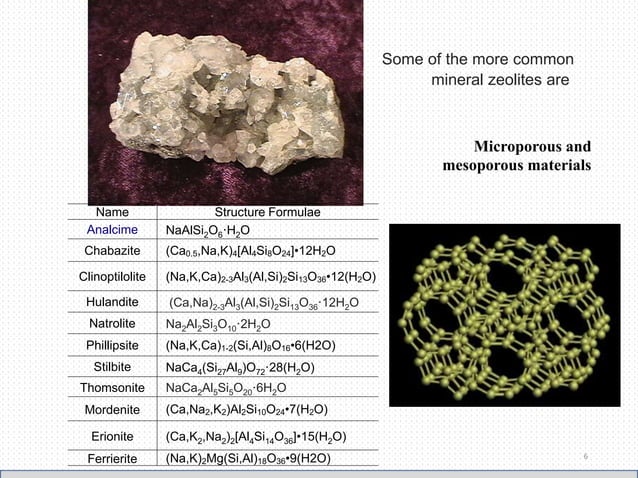 Zeolite and its uses | PPTX | Chemistry | Science