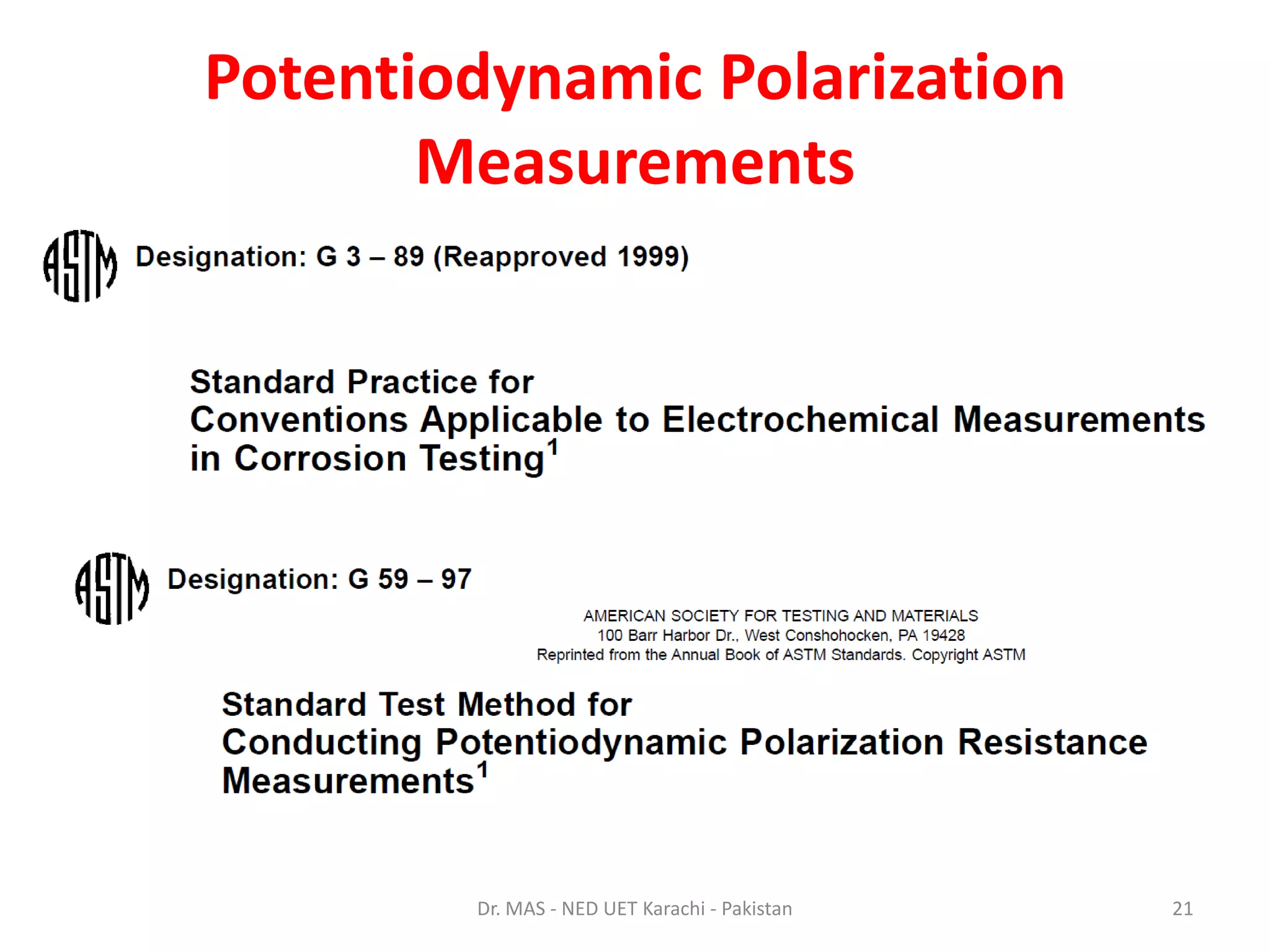 Corrosion Testing's: OCP, LPR, and PD | PDF