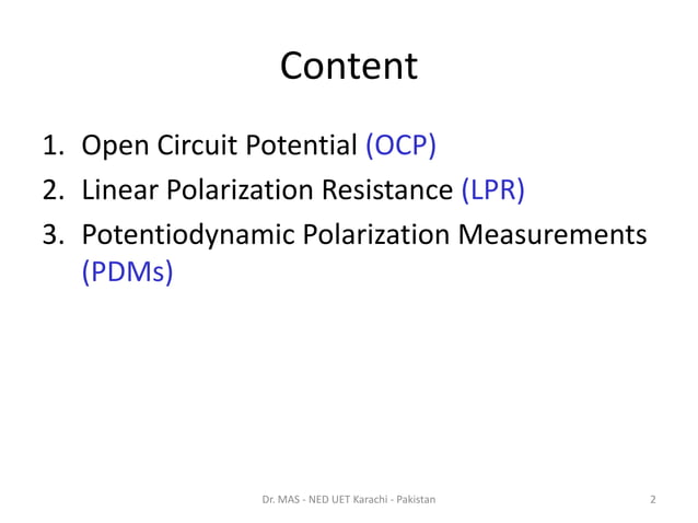 Corrosion Testing's: OCP, LPR, and PD | PDF