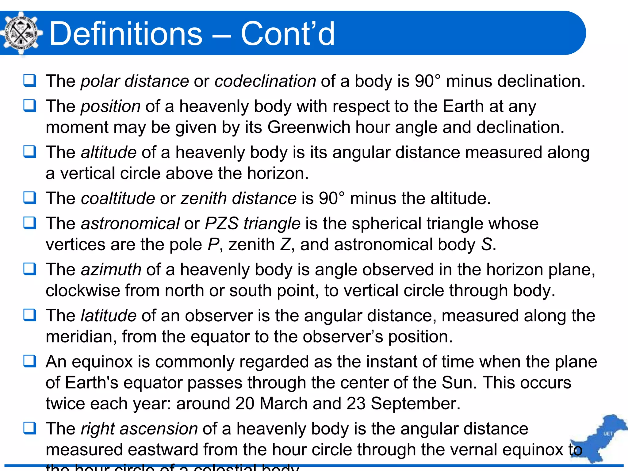 Lecture 04 astronomical observations | PPTX