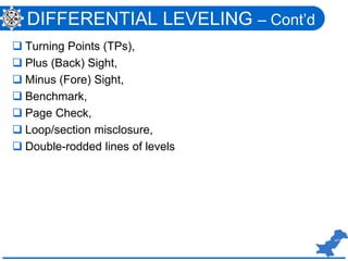 Lecture 07 leveling field procedures and computations | PPTX