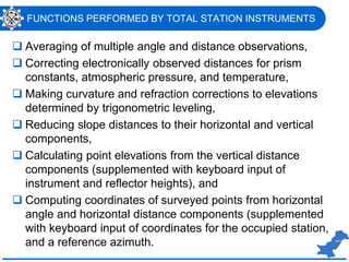 Lecture 09 total station instruments and angle observations | PPT