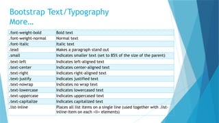 Lecture 20 Bootstrap.pptx for web devvelopment | PPTX