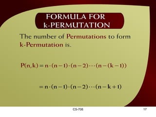 Lecture 20 combinatorics o | PPT