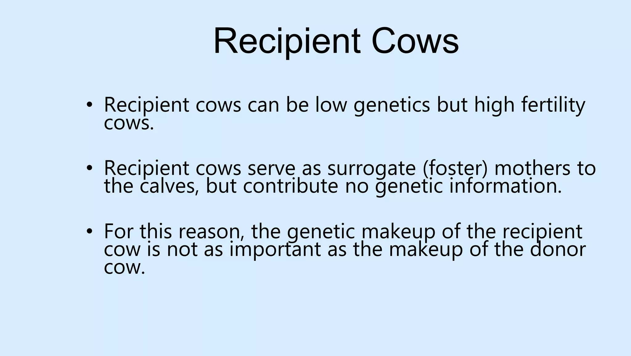 Lecture 20 superovulation and embryo transfer in cattle | PDF