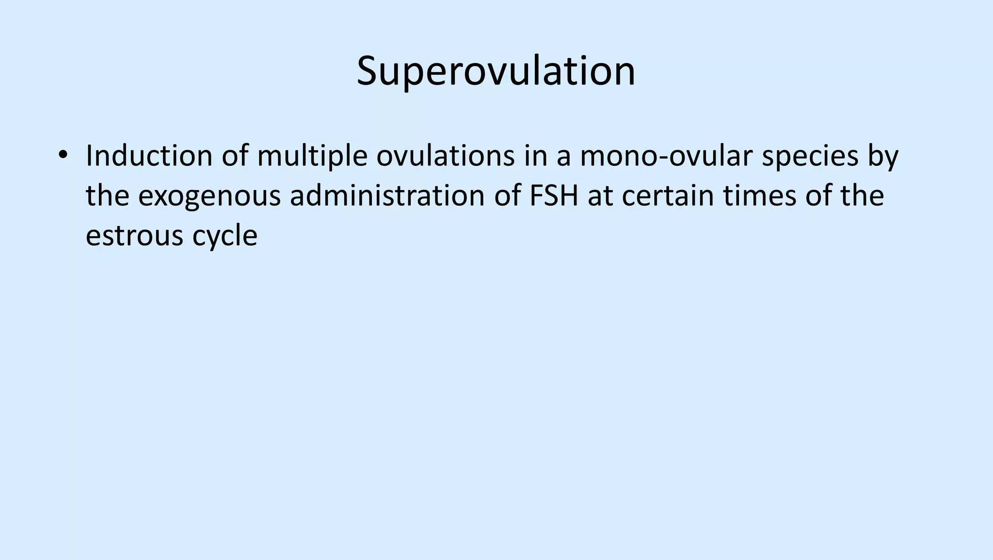 Lecture 20 superovulation and embryo transfer in cattle | PDF