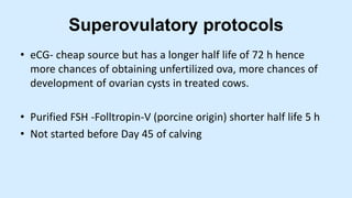 Lecture 20 superovulation and embryo transfer in cattle | PDF