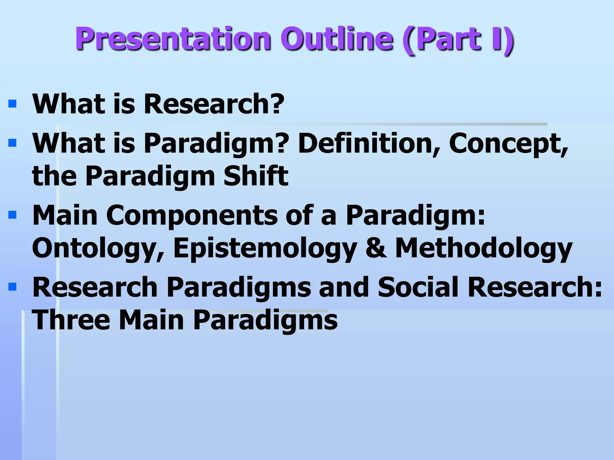 Research Paradigms | PPTX