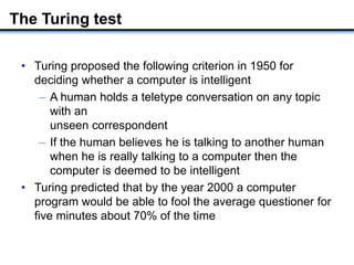 turning test, how it works and winners.ppt