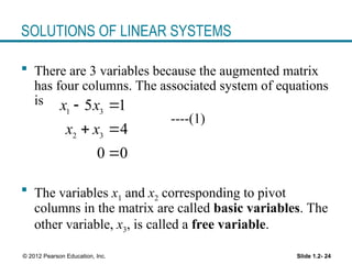 Linear equations in linear algebra in maths | PPT