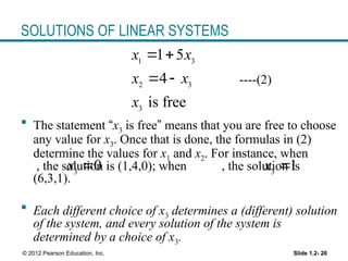 Linear equations in linear algebra in maths | PPT