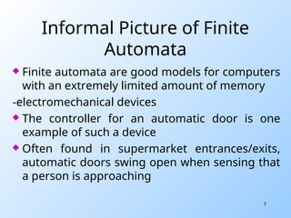 Finite Automata for CSE Engineering student | PPT