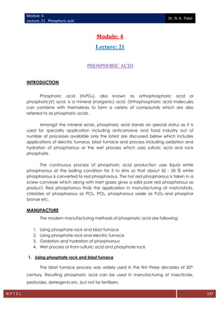 Lecture 21-Phosphoric acid (H3PO4), also known as orthophosphoric acid.pdf