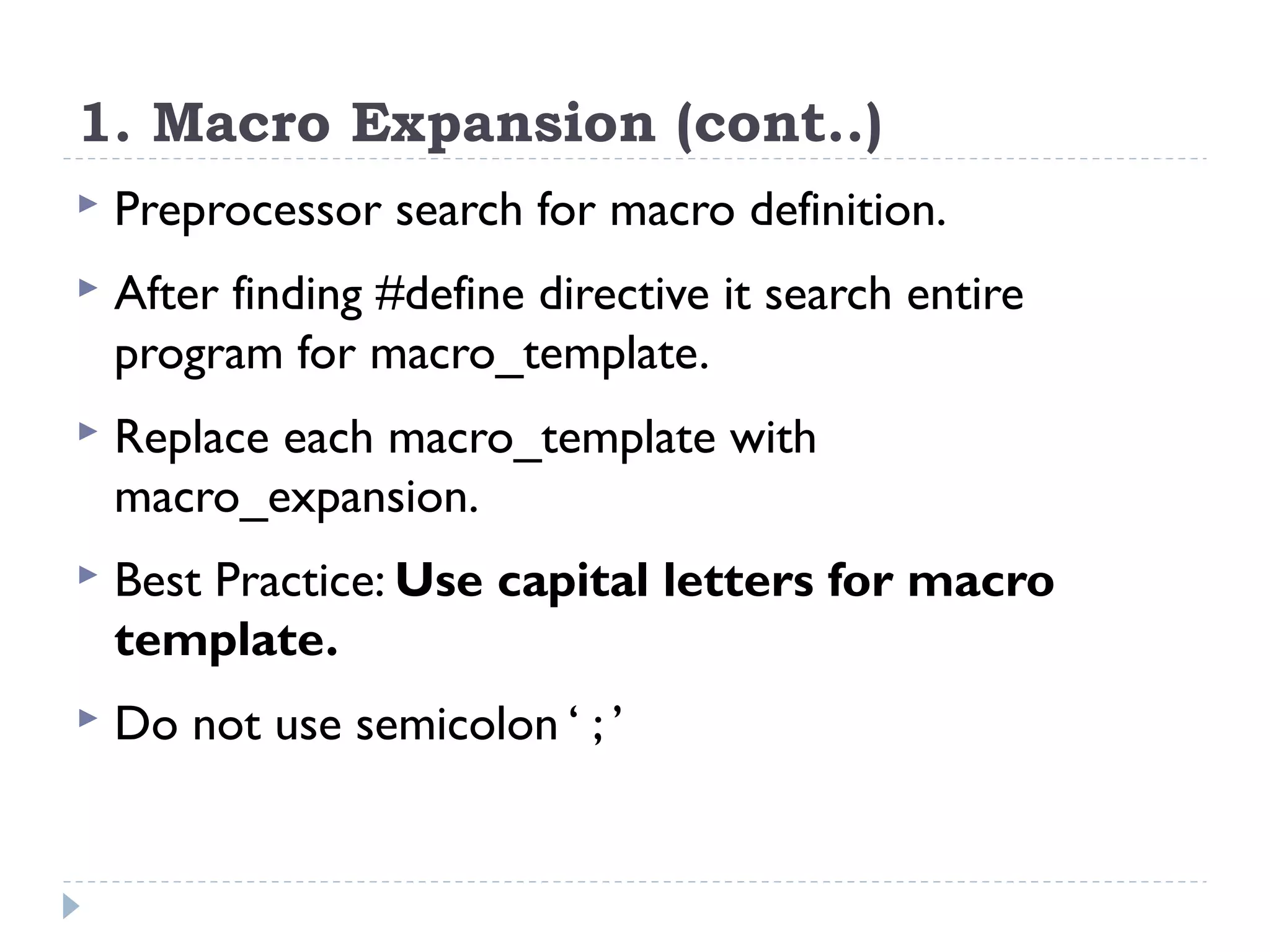 Lecture 21 Preprocessor And Header File Ppt