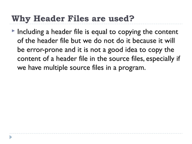 Lecture 21 Preprocessor And Header File Ppt