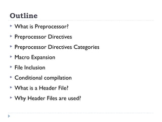 Lecture 21 - Preprocessor and Header File | PPT